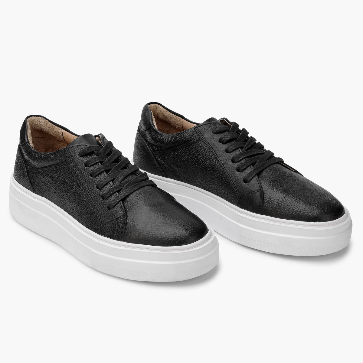 Premier Low Top 407 wavy Black sneaker with white sole – Lusso Shoes